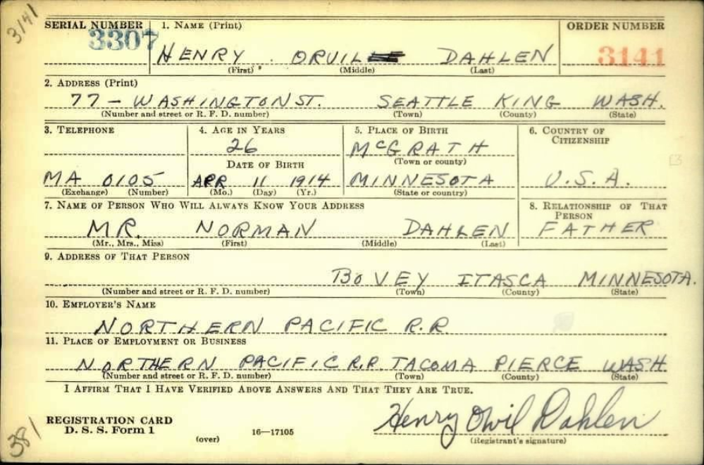 DAHLEN HENRY O | The American Overseas Memorial Day Association